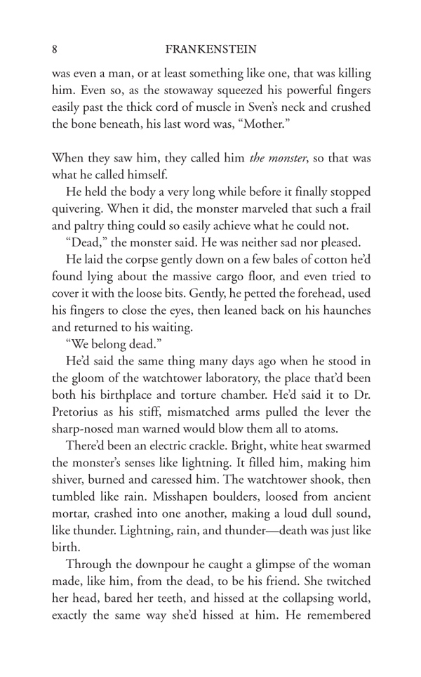 Frankenstein: The Shadow of Frankenstein (Novel) :: Profile :: Dark ...