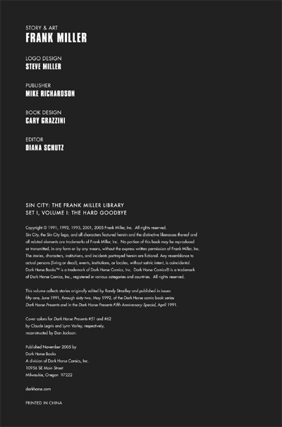 Frank Miller's Sin City Library Set 1 HC :: Profile :: Dark Horse Comics