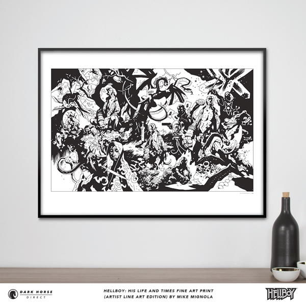 Hellboy: His Life and Times Fine Art Print (Artist Line Art Edition ...